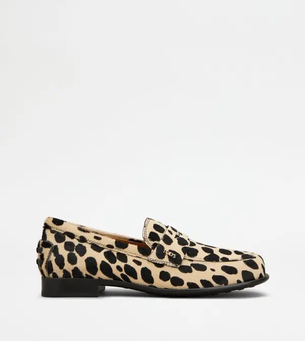 TOD'S Loafers In Pony Effect Leather - Black,beige