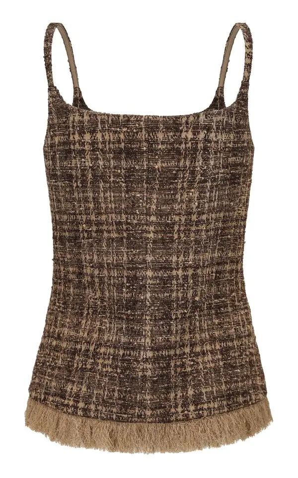 INTO THE EAST Plaid Tweed Slip Vest
