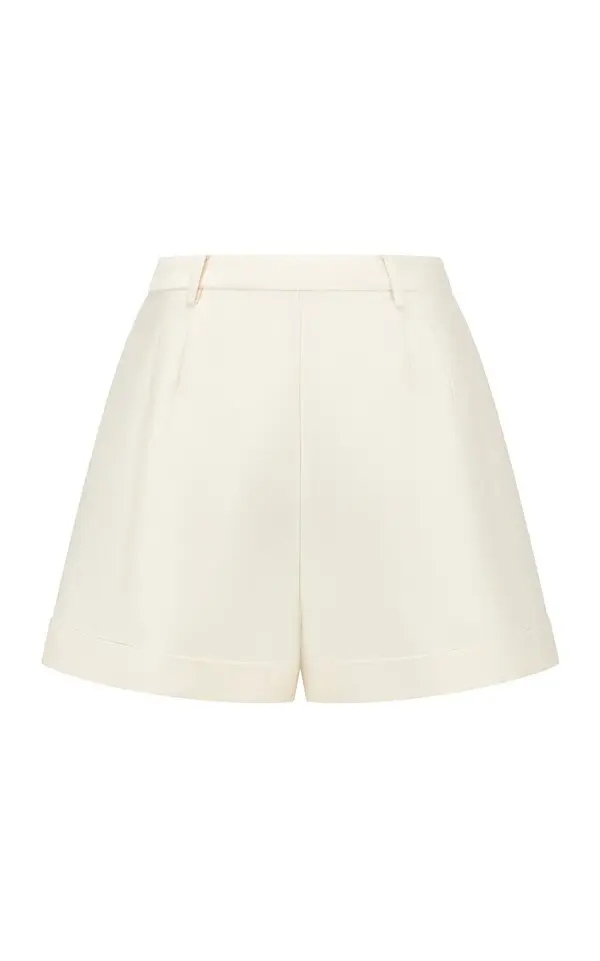 INTO THE EAST Wool-silk Cuffed Shorts