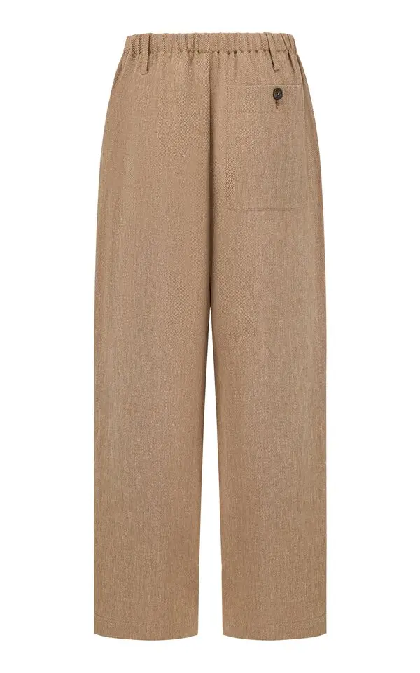 INTO THE EAST Woven Linen Tapered Pants