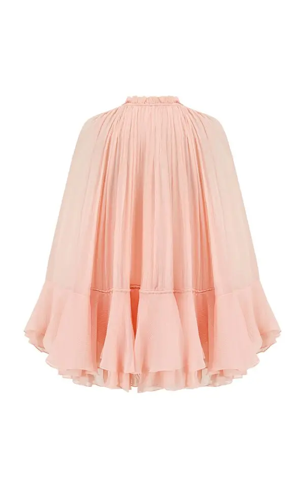INTO THE EAST Double Ruffle Silk Top