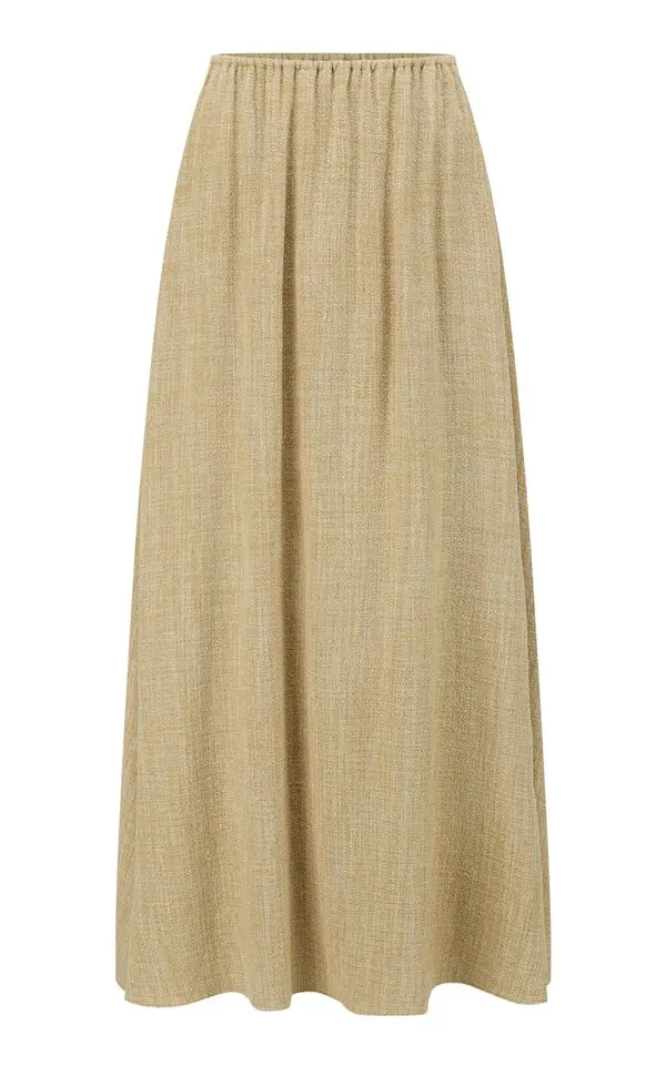 INTO THE EAST A-line Silk Maxi Skirt