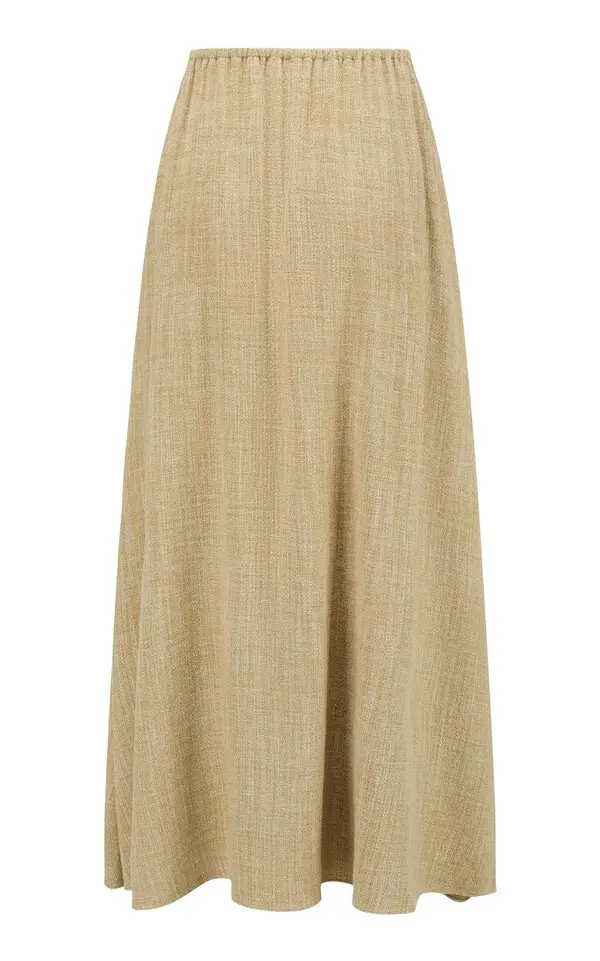 INTO THE EAST A-line Silk Maxi Skirt