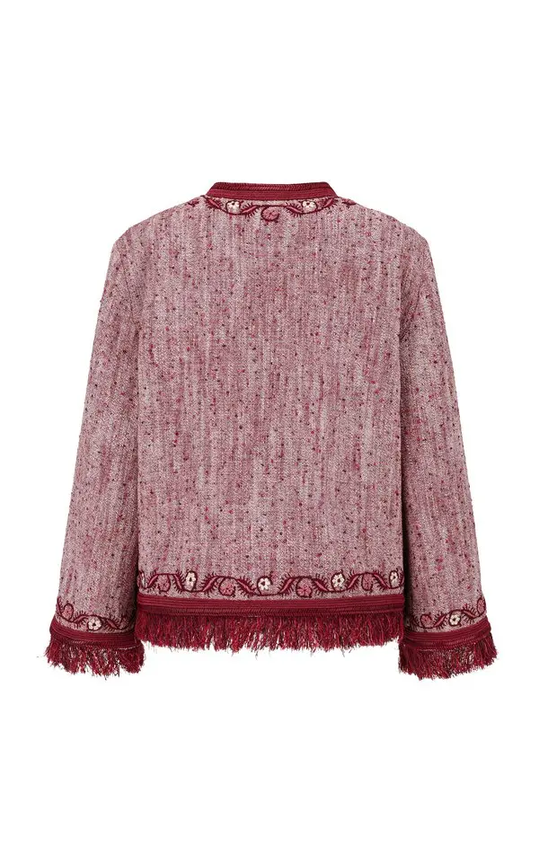 INTO THE EAST Embroidered Fringe Jacket