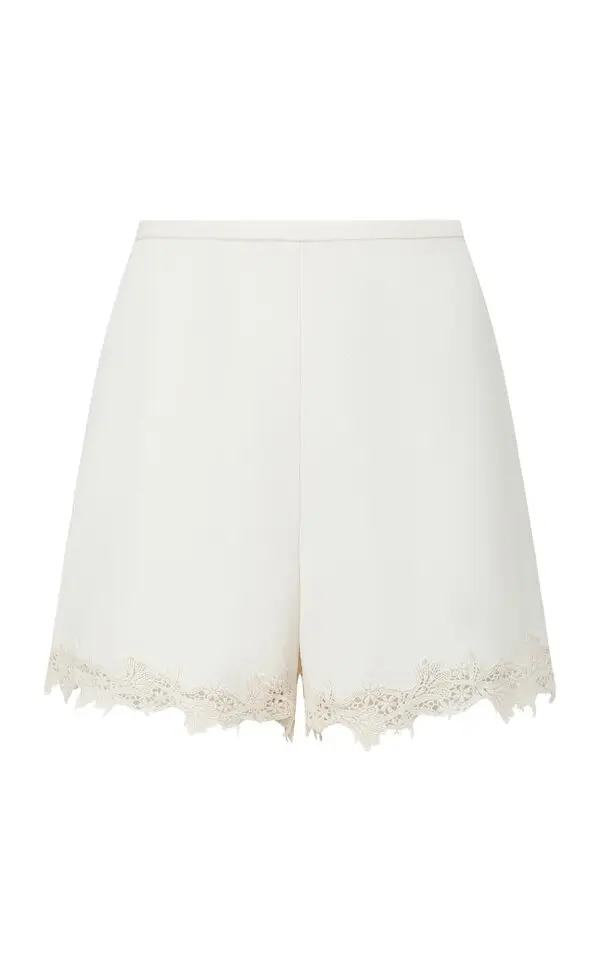 INTO THE EAST Heavy Silk Lace Paneled Shorts