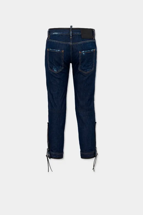 Dsquared2 Dark Aviator Upside Skinny Jeans