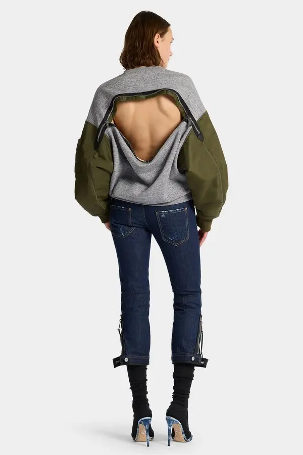 Dsquared2 Dark Aviator Upside Skinny Jeans