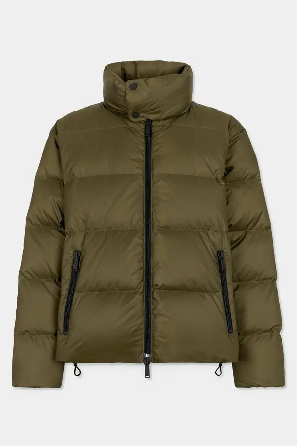 Dsquared2 Padded Down Jacket With Stand Collar And Logo Quilting