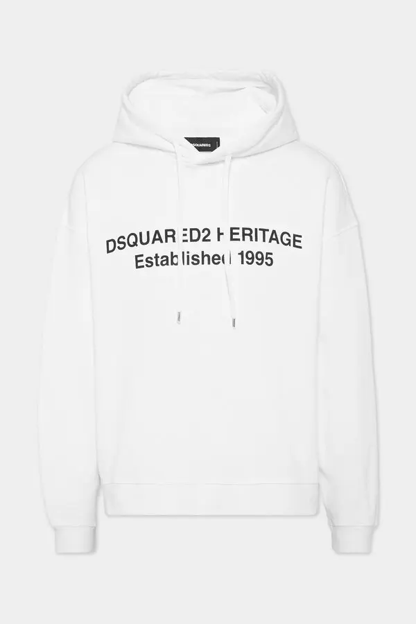 Dsquared2 Relax Fit Heritage Hoodie - White