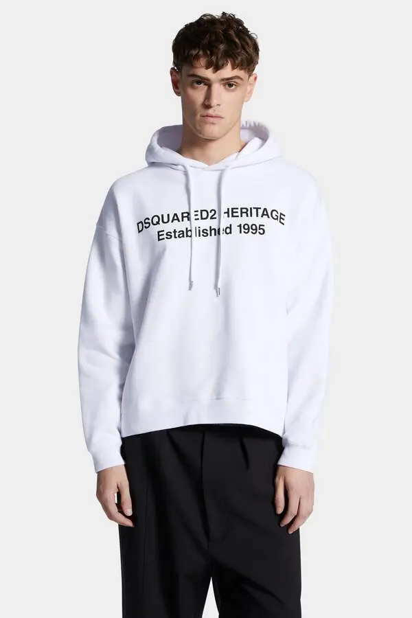 Dsquared2 Relax Fit Heritage Hoodie - White