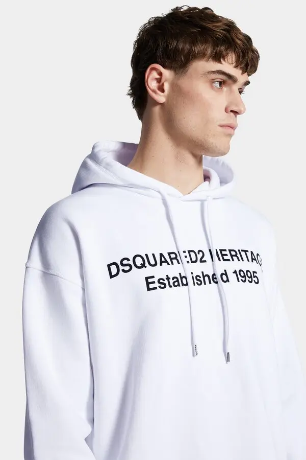 Dsquared2 Relax Fit Heritage Hoodie - White