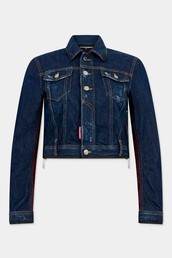Dsquared2 Dark Aviator Bomber Jacket - Blue