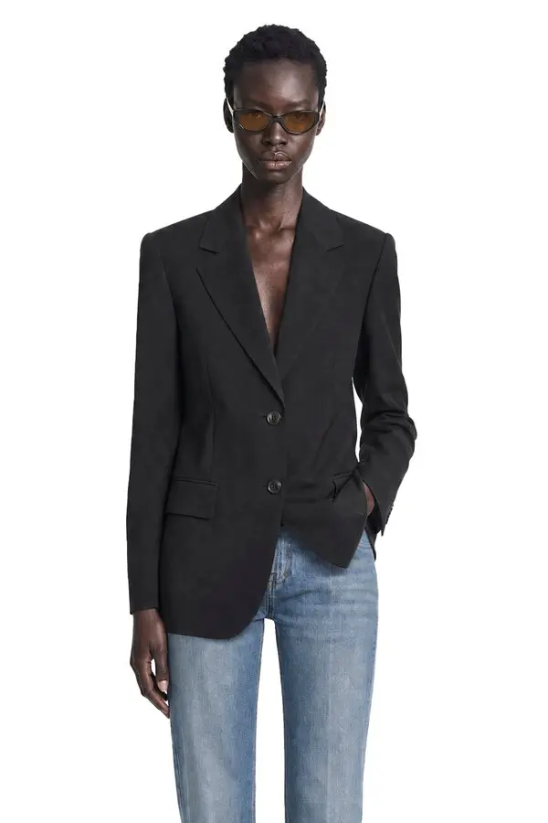 Max Mara Woollen Cloth Blazer - Black