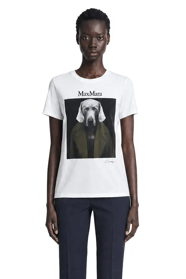 Max Mara William Wegman Print T-shirt - White