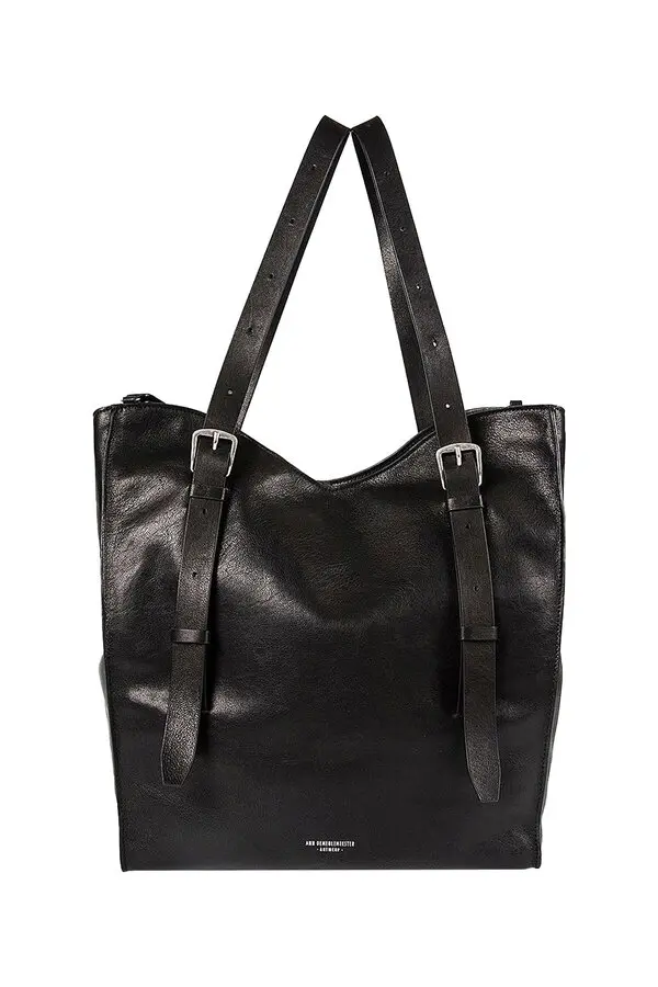 ANN DEMEULEMEESTER Akim Medium Shoulder Bag - Black