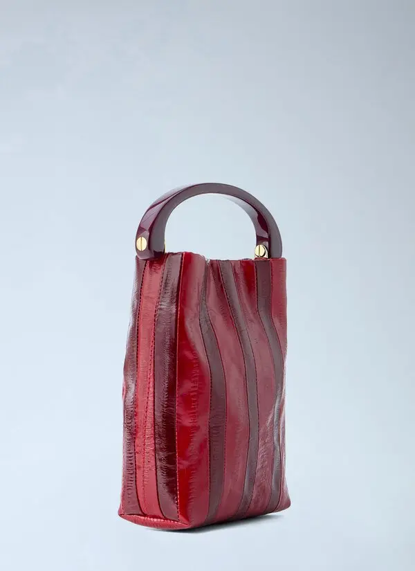 Dries Van Noten Striped Handle Handbag - Red