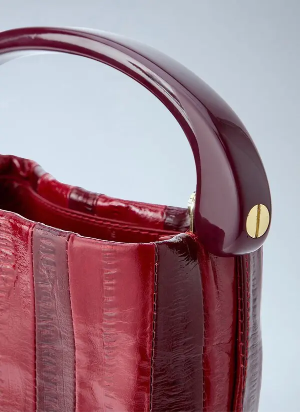 Dries Van Noten Striped Handle Handbag - Red