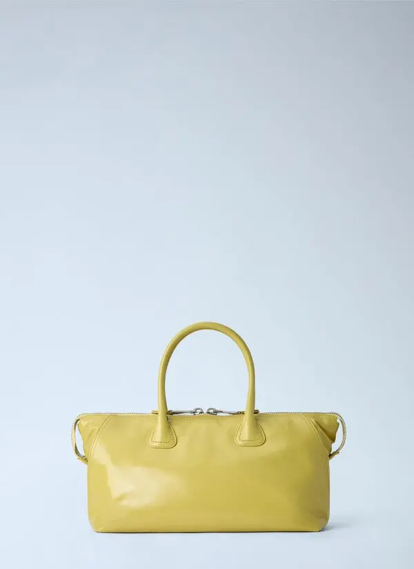 Miu Miu Leather Top Handle Bag - Yellow
