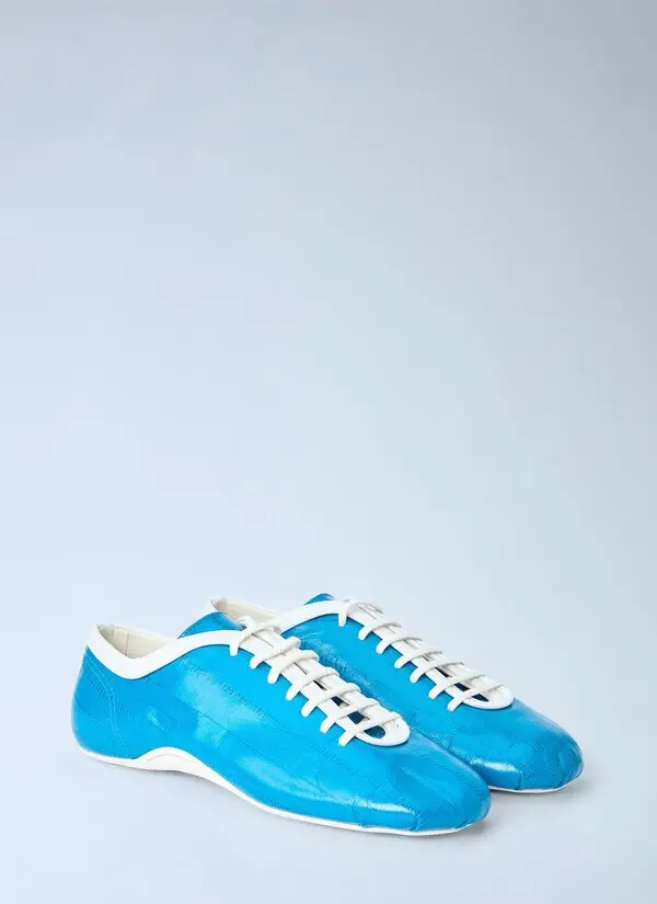 Dries Van Noten Lace-up Leather Sneakers - Blue