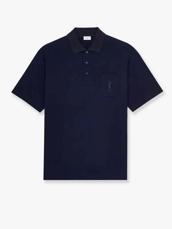 Saint Laurent Pique Cotton Polo Shirt - Multicolor