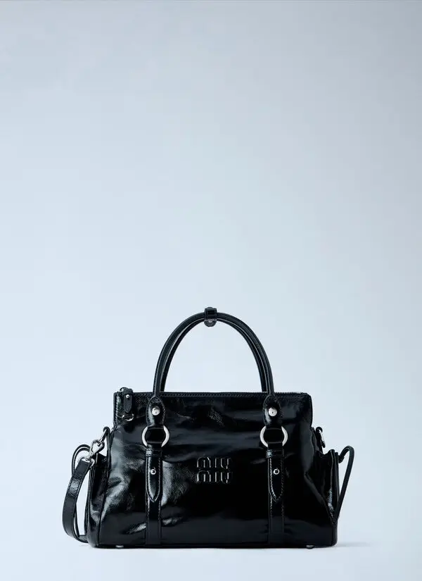 Miu Miu Patent Leather Handbag - Black