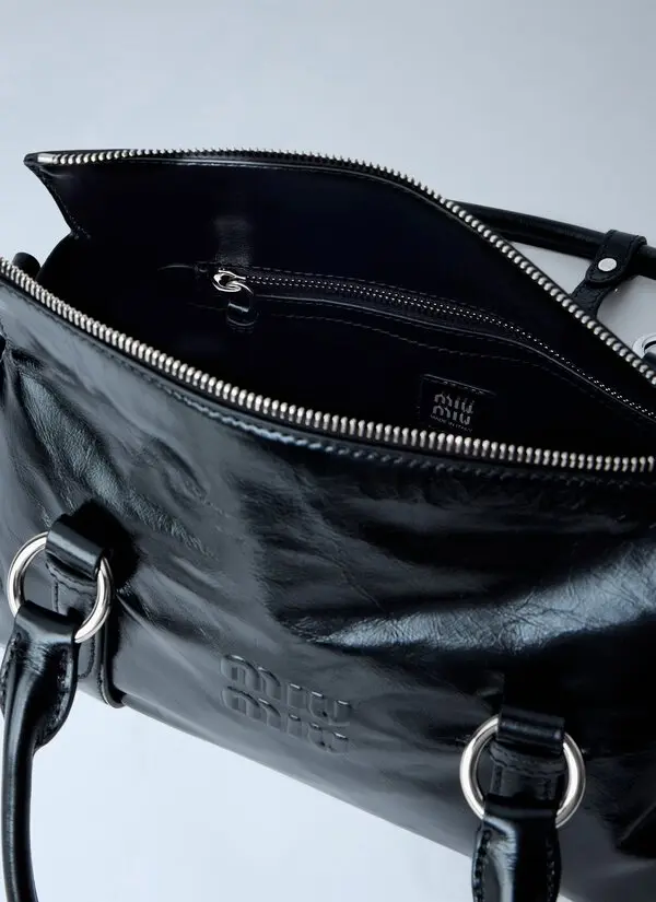 Miu Miu Patent Leather Handbag - Black