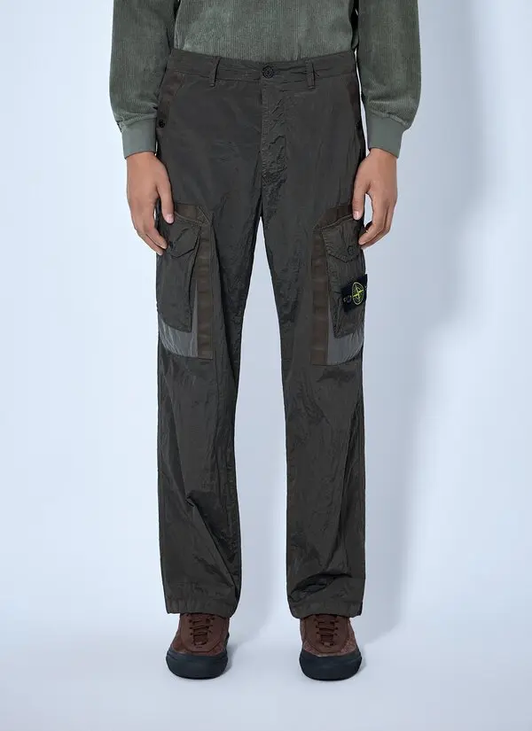 Stone Island Mid Rise Utility Cargo Pants - Gray