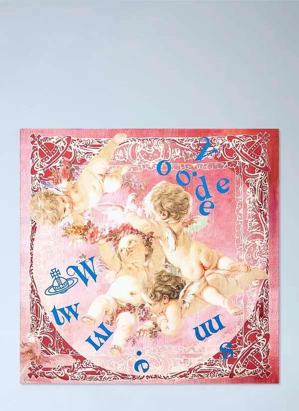 VIVIENNE WESTWOOD Cherub Motif Silk Scarf