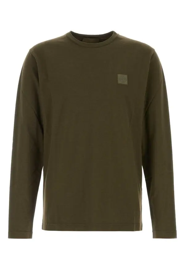 Stone Island Olive Cotton T-shirt - Green
