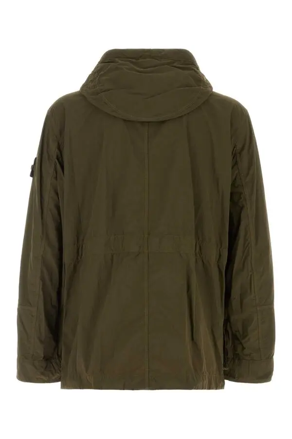 Stone Island Olive Nylon Parka