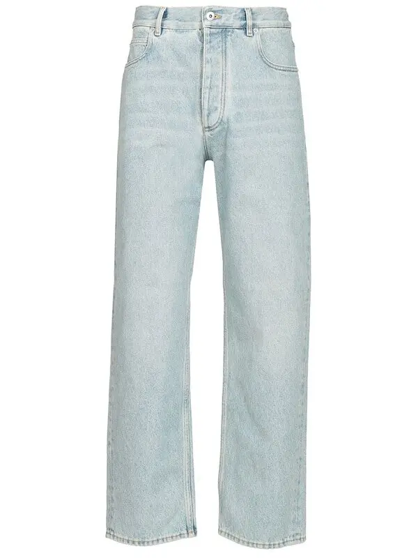 Bottega Veneta Sky Bleached Wide Leg Jeans - Blue