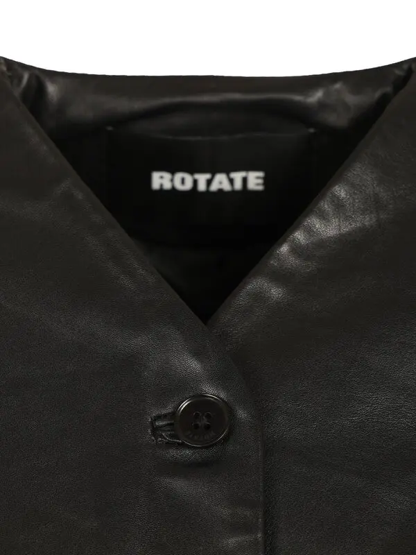ROTATE BY BIRGER CHRISTENSEN Fitted Leather Jacket