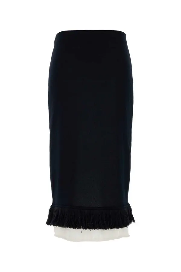 Bottega Veneta Knit Skirt With Fringe Detail