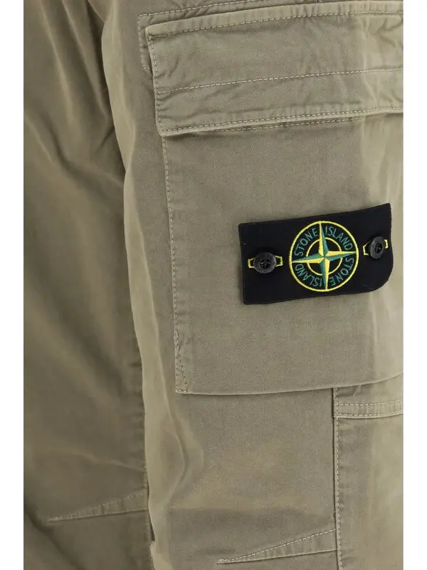 Stone Island Cargo Pants With Elasticated Cuffs