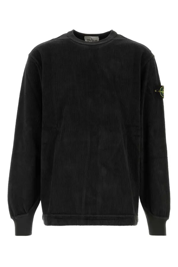Stone Island Charcoal Corduroy Sweatshirt - Gray