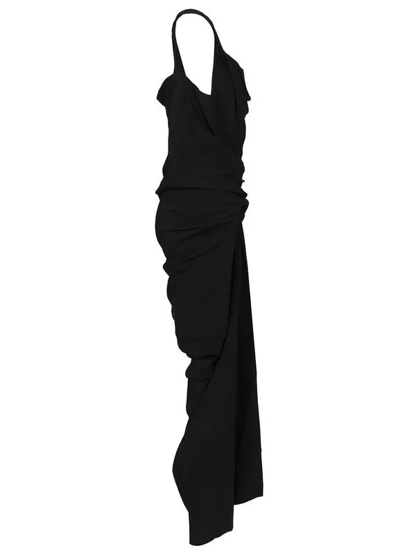 Rick Owens Long Draped V-neck Gown