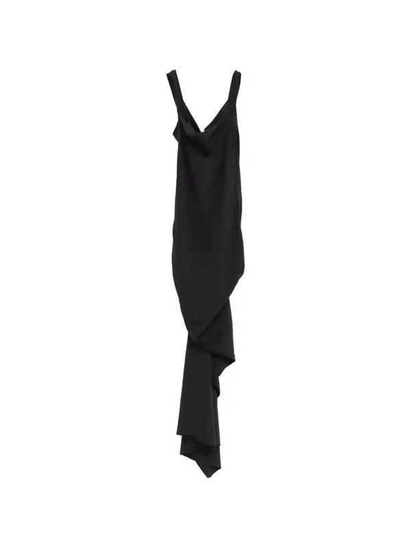 Rick Owens Long Draped V-neck Gown