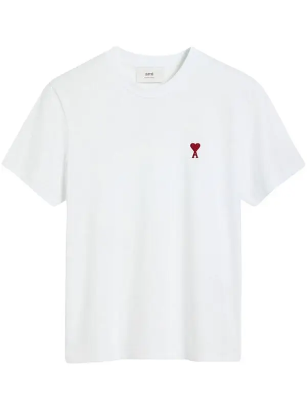 AMI Paris De Coeur" Organic Cotton T-shirt - White