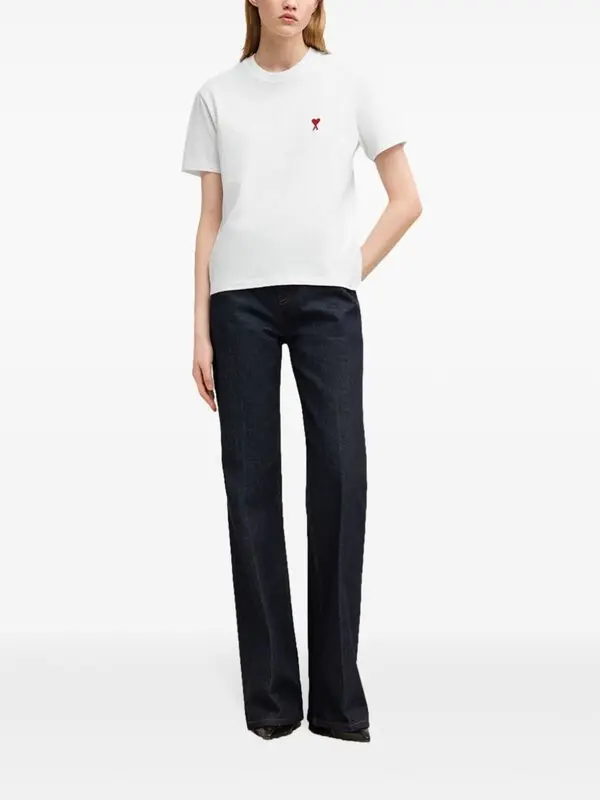 AMI Paris De Coeur" Organic Cotton T-shirt - White