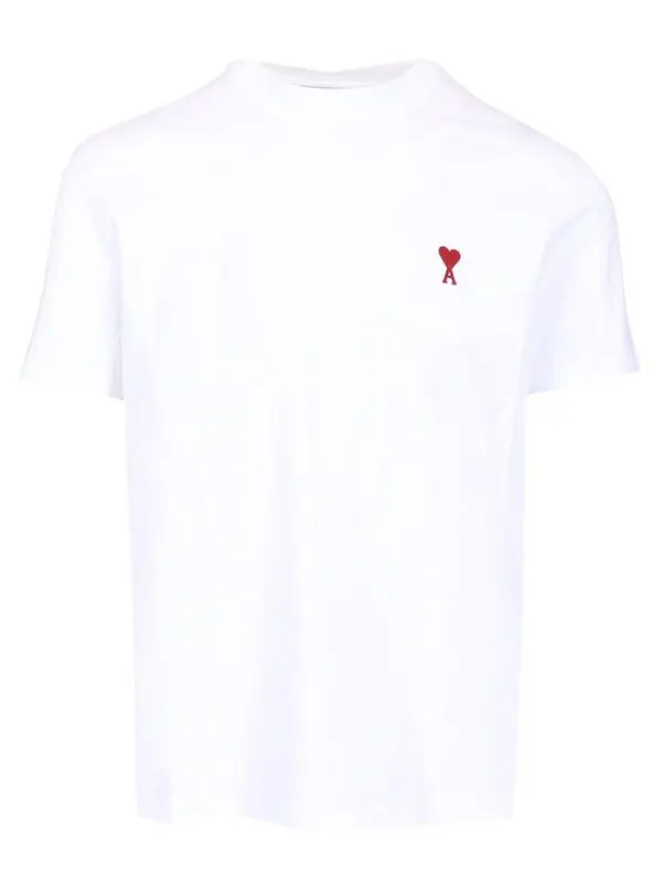 AMI Paris De Coeur" Organic Cotton T-shirt - White