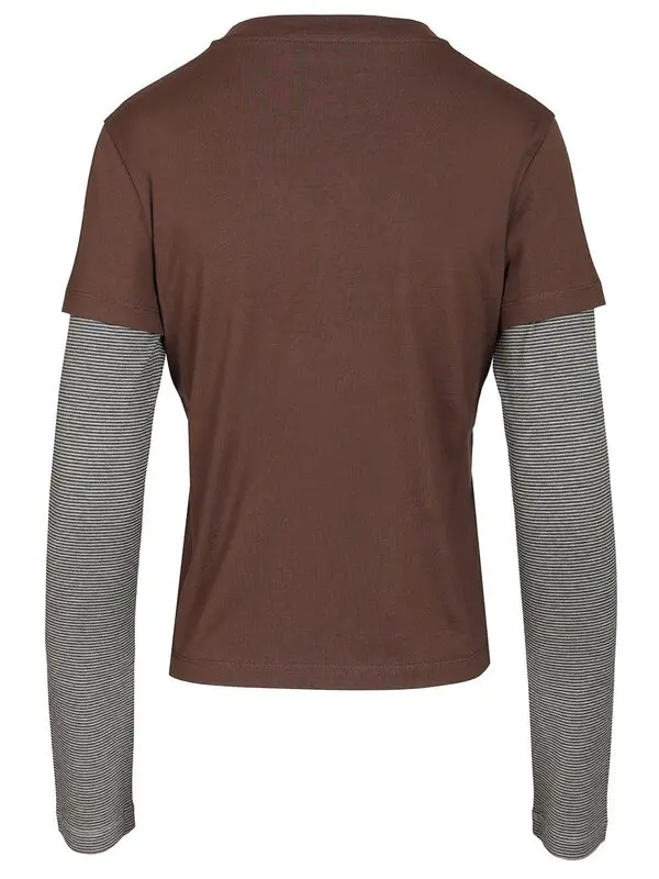 Miu Miu Long-sleeved Double-layer T-shirt