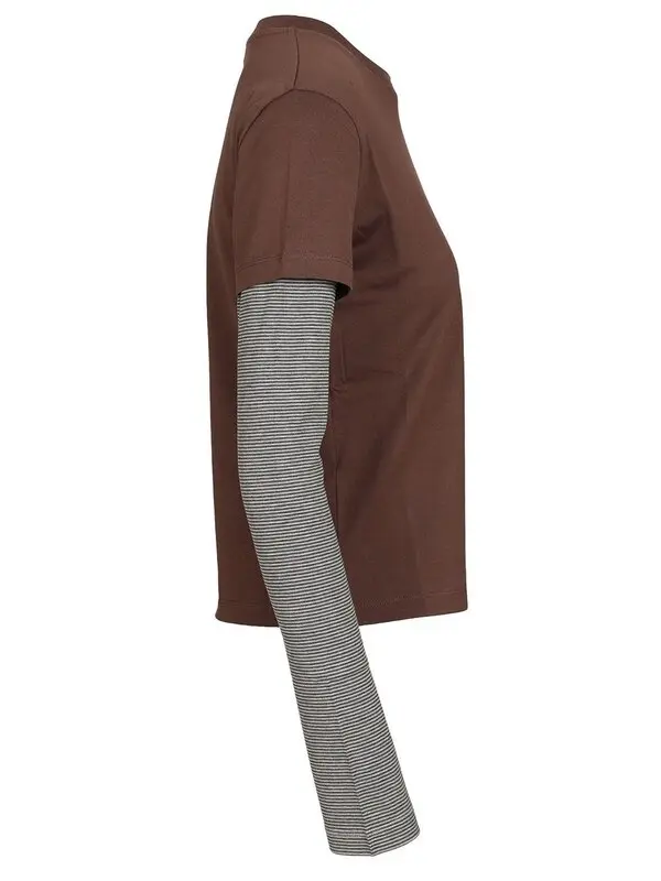 Miu Miu Long-sleeved Double-layer T-shirt