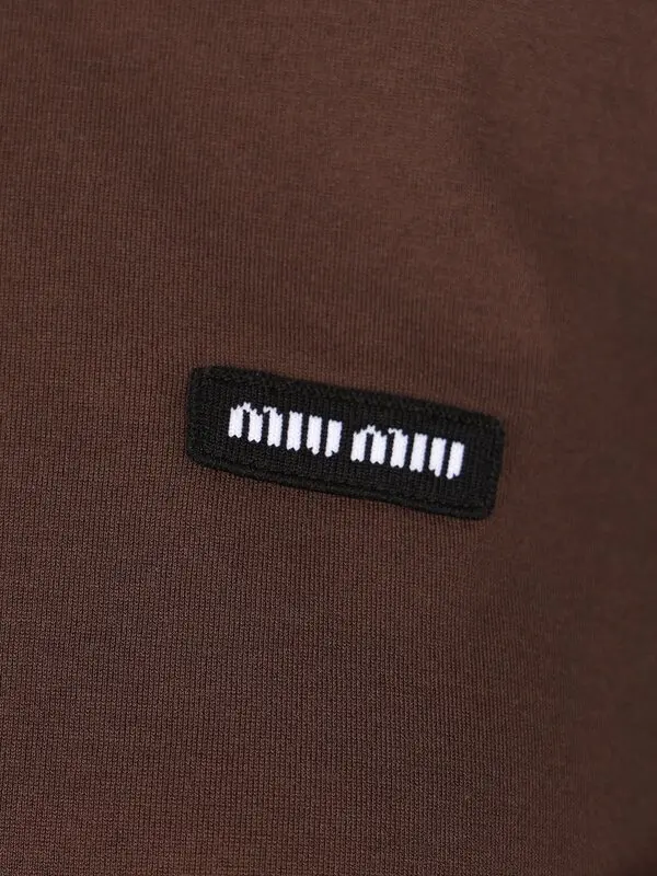 Miu Miu Long-sleeved Double-layer T-shirt
