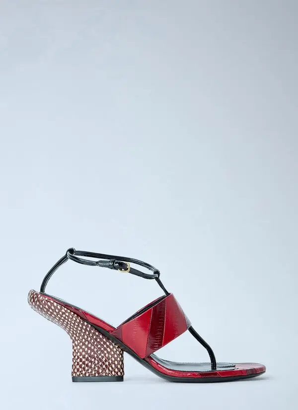 Dries Van Noten Strappy Heeled Sandals - Red