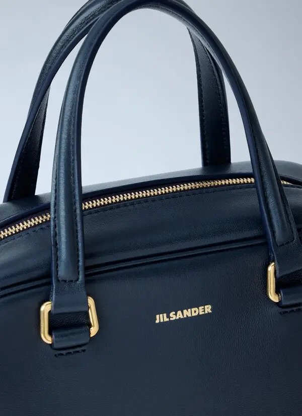 JIL SANDER Compact Leather Handbag With Gold-tone Hardware - Multicolor