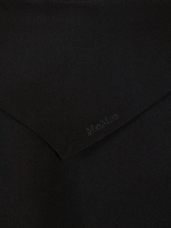 Max Mara Silk Shirt With Scarf Detail - Black
