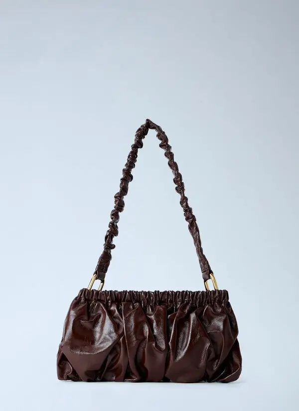 Marni Ruched Leather Shoulder Bag