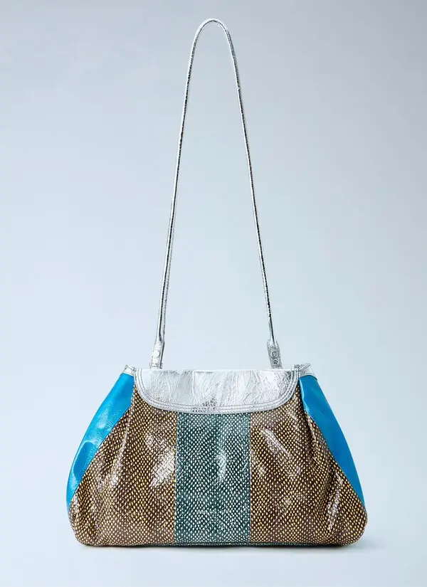 Dries Van Noten Textured Leather Shoulder Bag