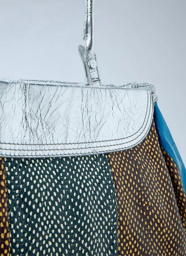 Dries Van Noten Textured Leather Shoulder Bag