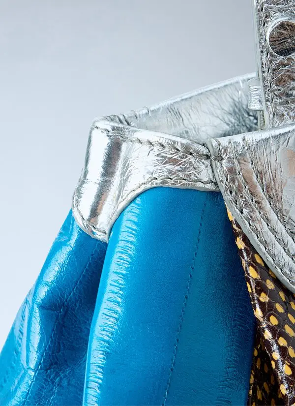 Dries Van Noten Textured Leather Shoulder Bag